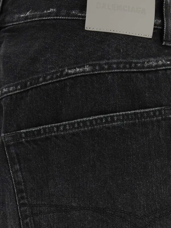Balenciaga 5-pocket Regular Fit Cotton Denim Shorts