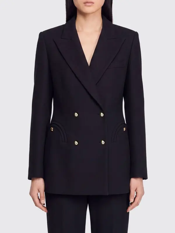 BLAZÉ MILANO Double-breasted Wool Blazer With Peak Lapels - Black