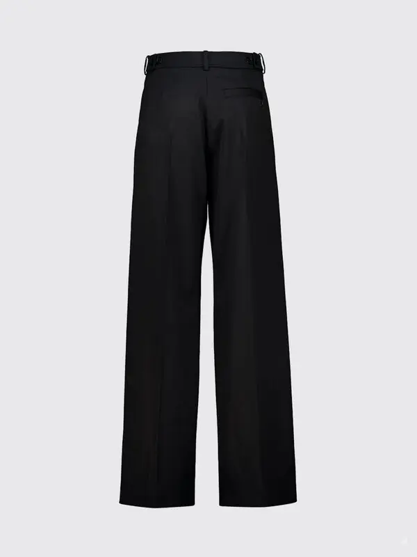 COURREGES High-waisted Wool-blend Wide-leg Trousers With Tailored Cut