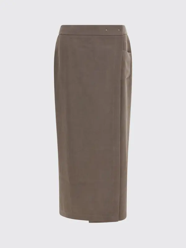 Giorgio Armani High-waisted Silk And Wool Midi Wrap Skirt