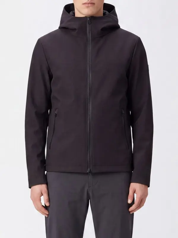 Woolrich Shell Softshell Hooded Jacket With High Neck