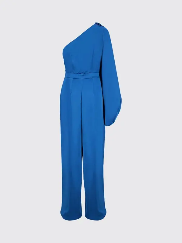 Stella McCartney Elegant One-shoulder Design Satin Jumpsuit