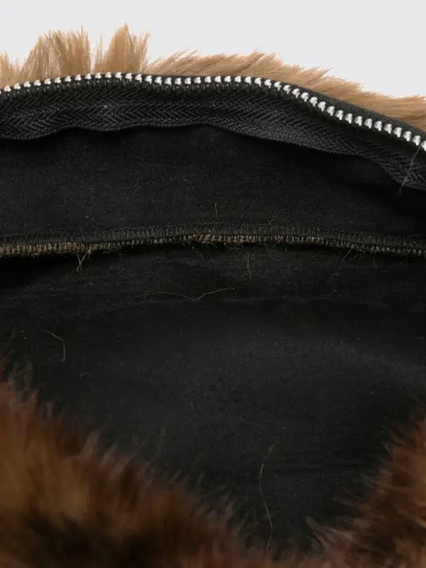Apparis Rectangular Faux Fur Beauty Case With Zip Closure