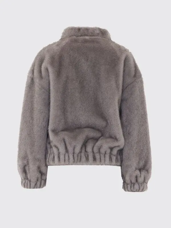 Liu Jo High-neck Faux Fur Jacket With Dropped Shoulders
