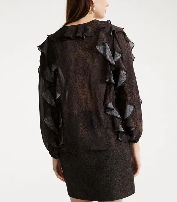 Marella Georgette Snake Print Blouse