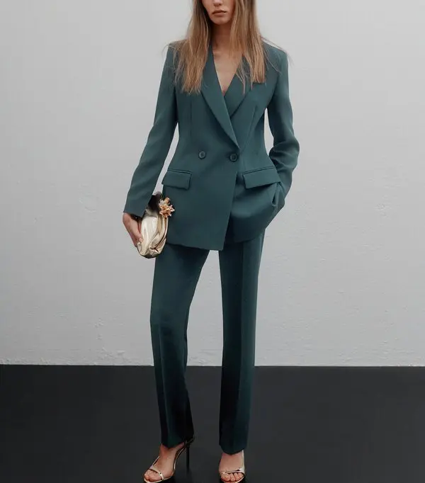 Marella Envers Satin Straight Trousers