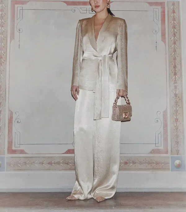 Marella Satin Wide-leg Trousers