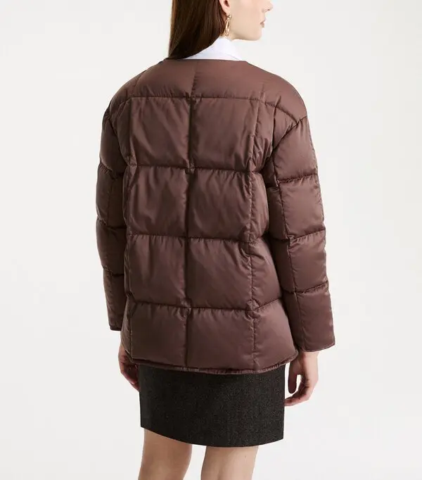 Marella Down Detachable-scarf Quilted Jacket