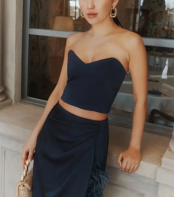 Marella Satin Bustier Top