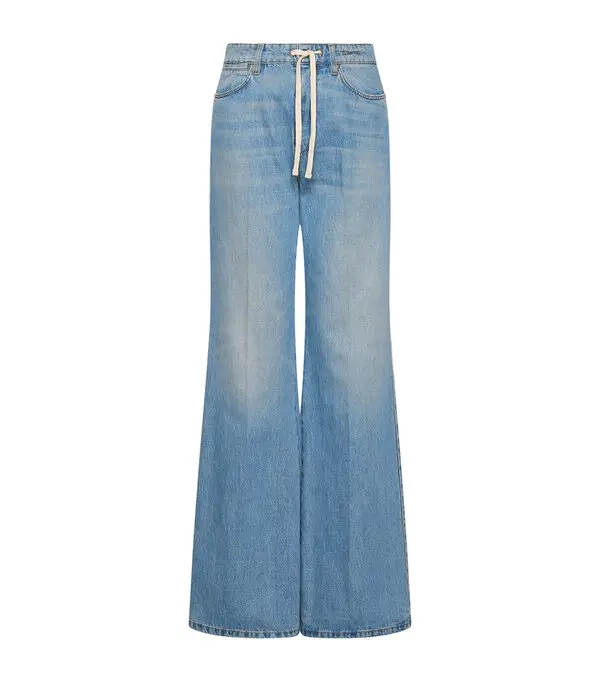 Marella Drawstring High-rise Wide-leg Jeans