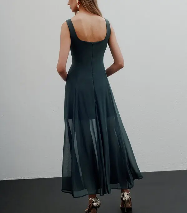 Marella Georgette Sleeveless Midi Dress