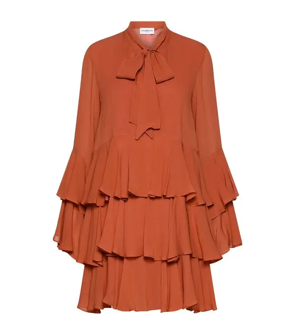 Marella Georgette Flounced Mini Dress