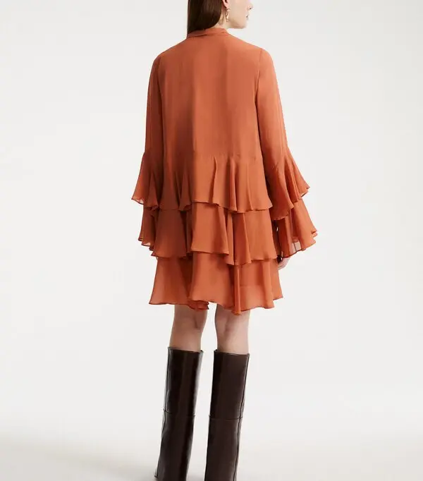 Marella Georgette Flounced Mini Dress