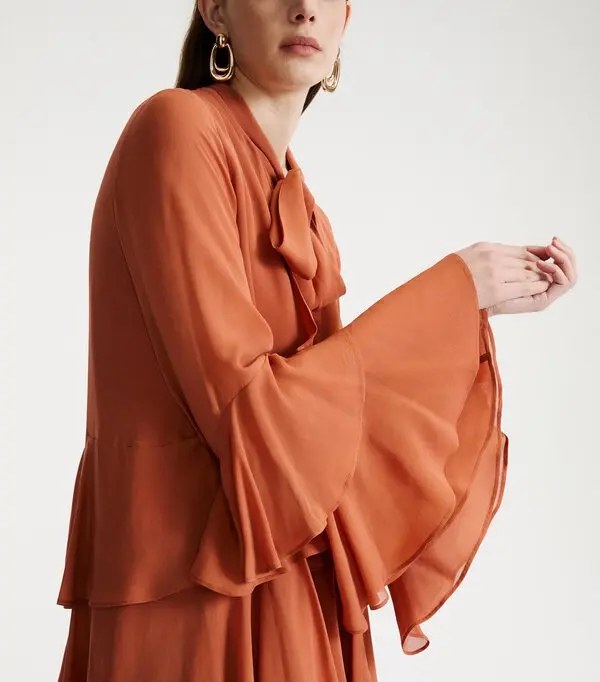 Marella Georgette Flounced Mini Dress