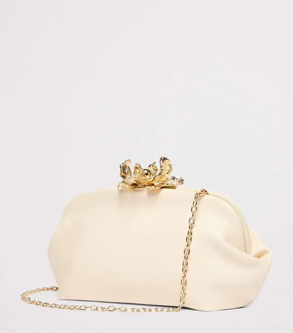Marella Flower-clasp Clutch Bag