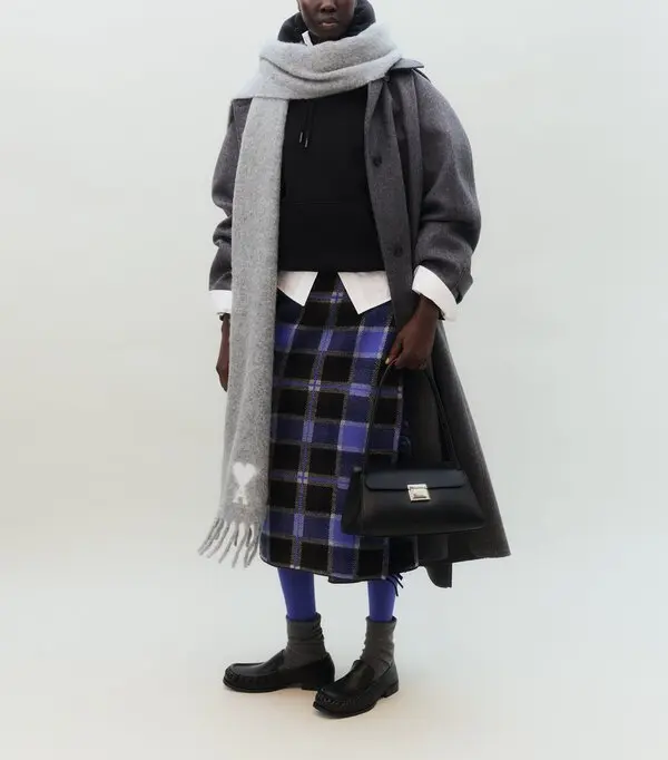 AMI Paris De Coeur Fringe Scarf