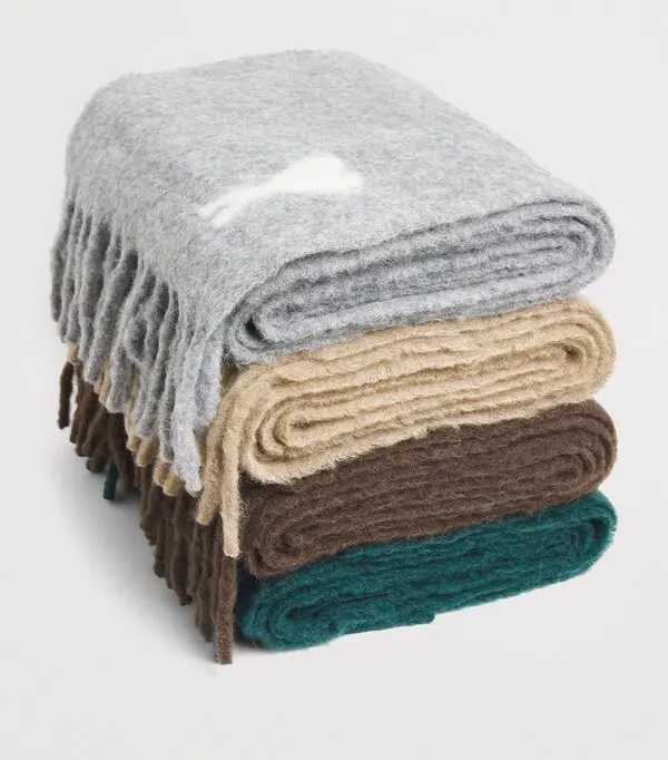 AMI Paris De Coeur Fringe Scarf