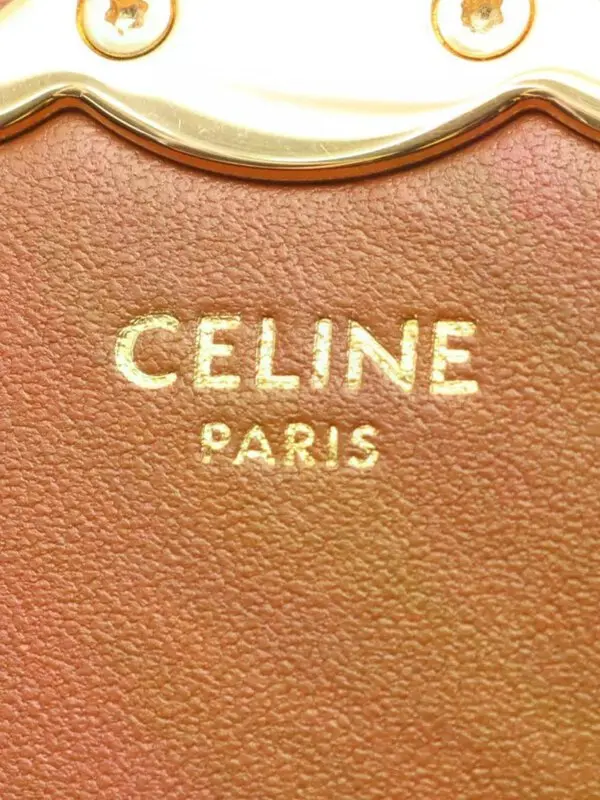 Celine 2000-2026 Teen Triomphe Coated Canvas Laura Satchel