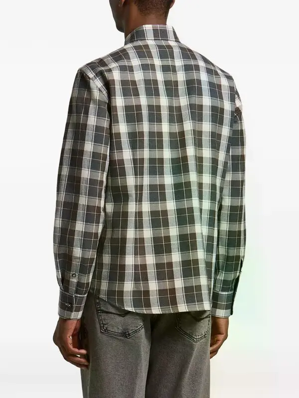 Peserico Check-pattern Long-sleeve Shirt - Brown