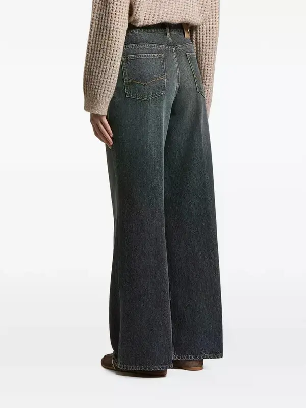 Peserico Pressed-crease Wide-leg Jeans