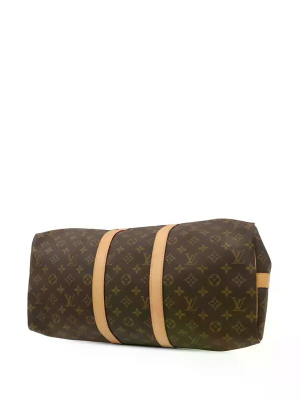LOUIS VUITTON 2020 Monogram Keepall Bandouliere 45 Travel Bag - Brown