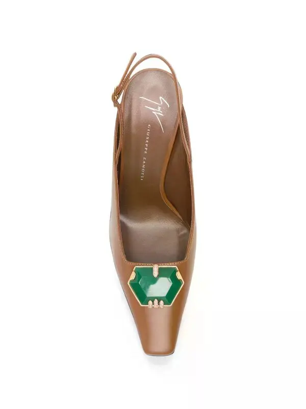 GIUSEPPE ZANOTTI Brendha Iside Embellished Slingback Pumps