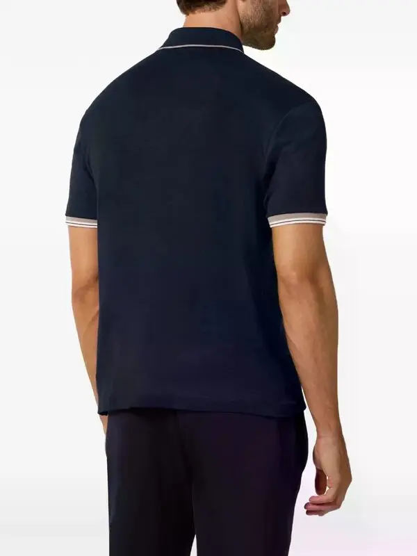 Paul & Shark X-soft Heraldic-embroidered Striped-trim Polo Shirt