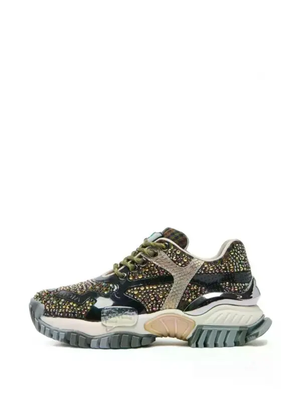 AMI Paris Joia Paris Crystal-embellished Sneakers - Grey