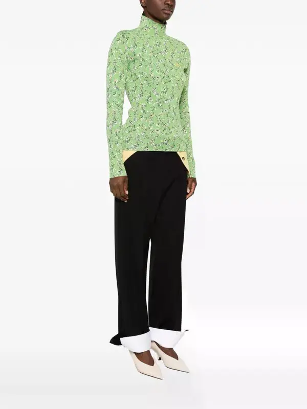 Loewe Floral-print High-neck Sweater