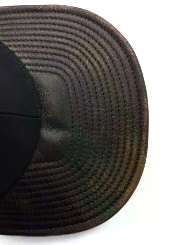 Prada Technical Cotton And Leather Baseball Cap
