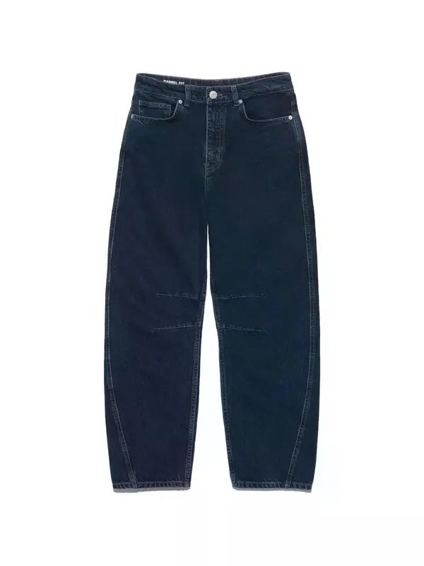 Bimba Y Lola Barrel Dark- Denim Leg 5-pocket Trousers - Blue