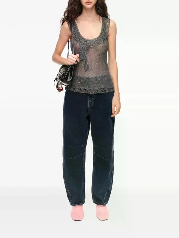Bimba Y Lola Barrel Dark- Denim Leg 5-pocket Trousers