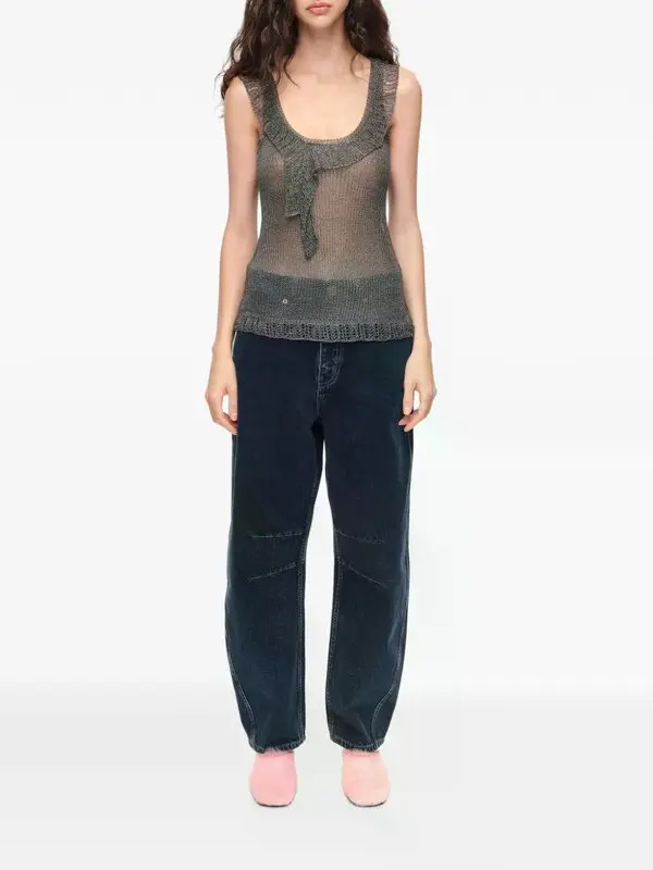 Bimba Y Lola Barrel Dark- Denim Leg 5-pocket Trousers