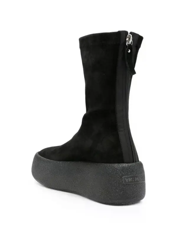 VIC MATIE Suede-finish Platform Ankle Boots