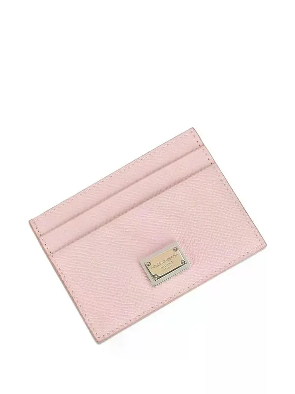 Dolce & Gabbana Calfskin Card Holder With Plate