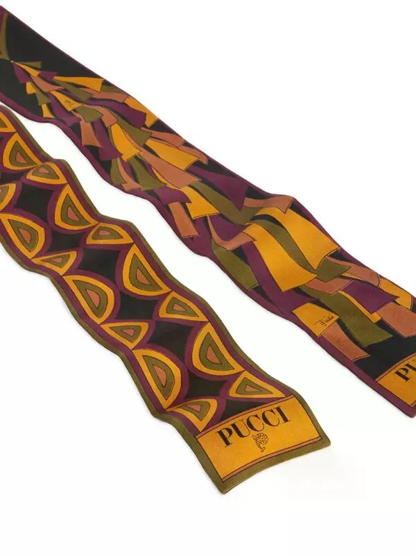 Emilio Pucci Mixed Print Silk Bandeau
