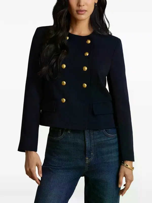 Ralph Lauren Double-breasted Sablé Crepe Jacket