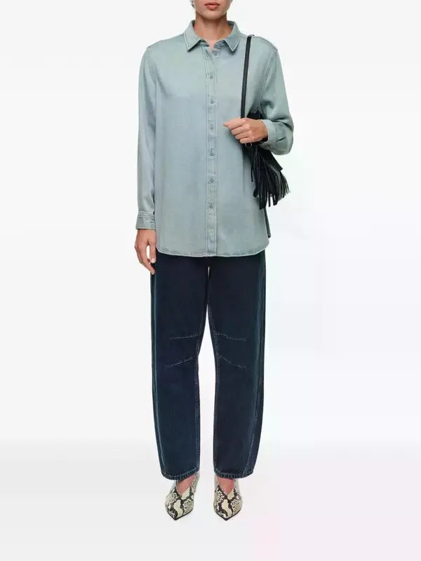 Bimba Y Lola Light Straight Fluid Denim Shirt
