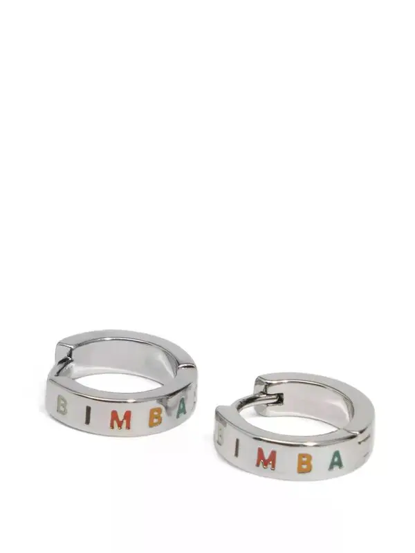 Bimba Y Lola Small And Multicolored Logo Hoop Earrings