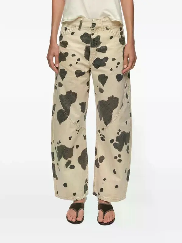 Bimba Y Lola Barrel Pony Denim 5-pocket Trousers - Neutrals