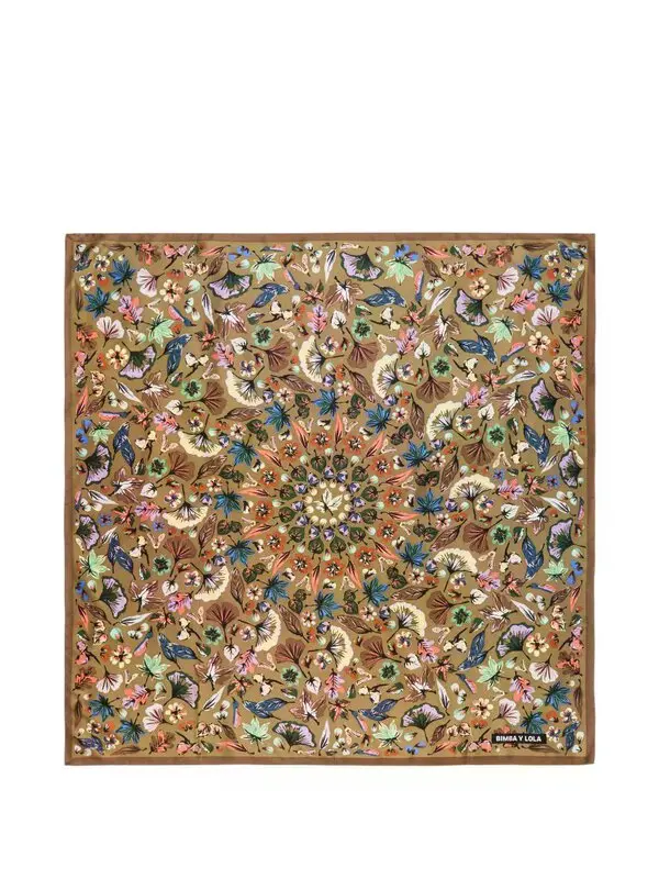 Bimba Y Lola Bronze Autumnal Kaleidoscope Scarf