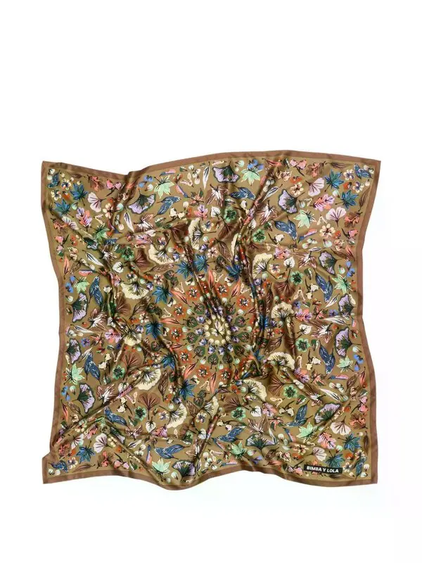 Bimba Y Lola Bronze Autumnal Kaleidoscope Scarf