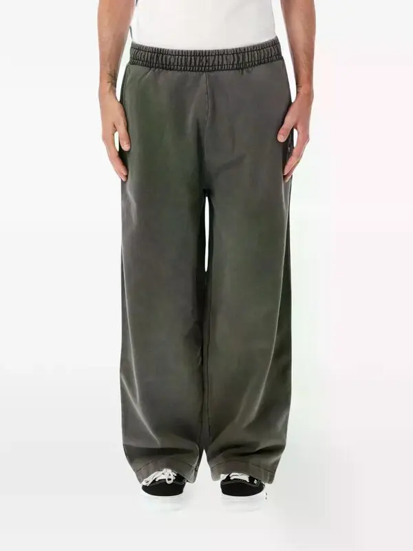 Obey Logo-embroidered Track Pants - Grey