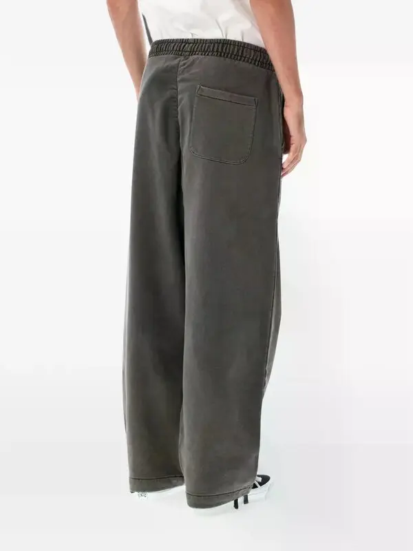 Obey Logo-embroidered Track Pants - Grey