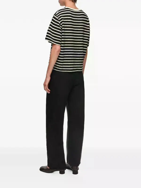 Bimba Y Lola Striped Terry Cotton Boxy T-shirt