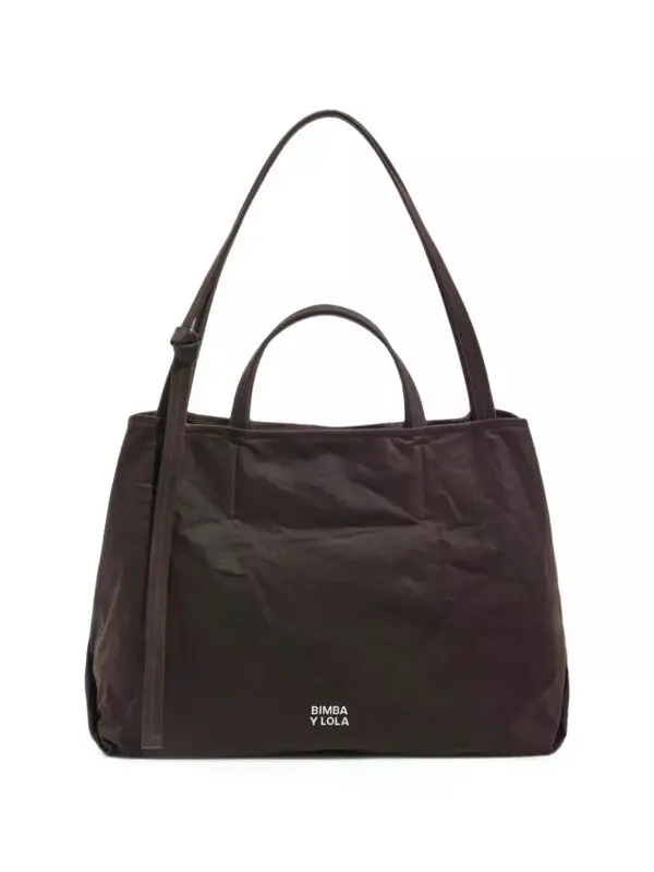 Bimba Y Lola Large Dark Coated Shopper Bag