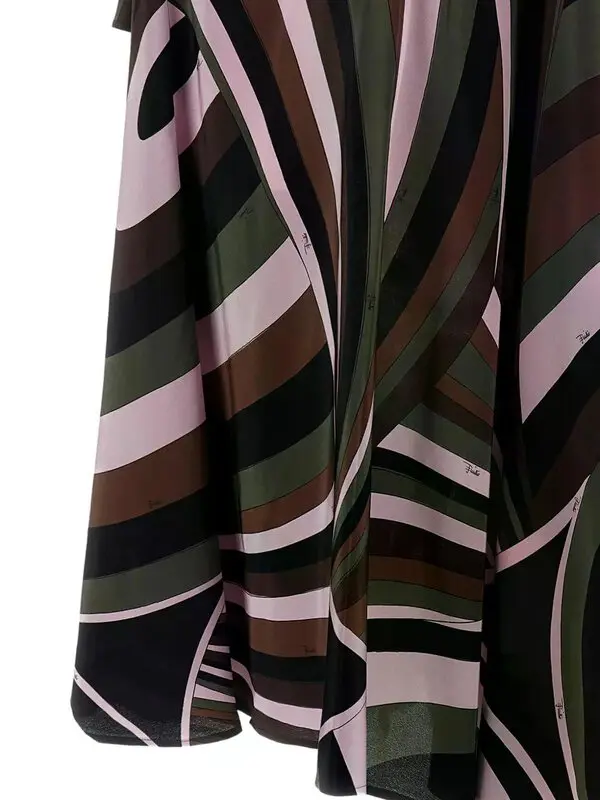 Emilio Pucci Iride Print Crêpe De Chine Kaftan - Brown