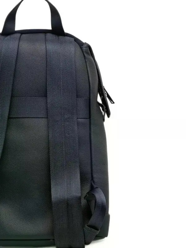 Paul & Shark Firenze Suede-panelled Leather Backpack - Blue