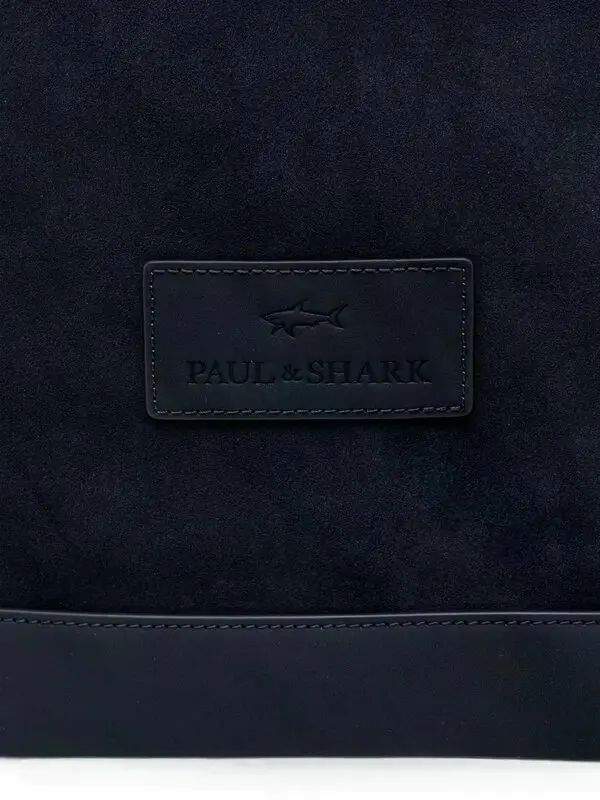 Paul & Shark Firenze Suede-panelled Leather Backpack - Blue
