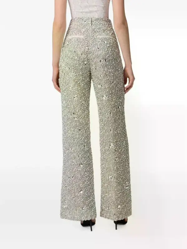 Philipp Plein Crystal-embellished Faux-pearl Trousers